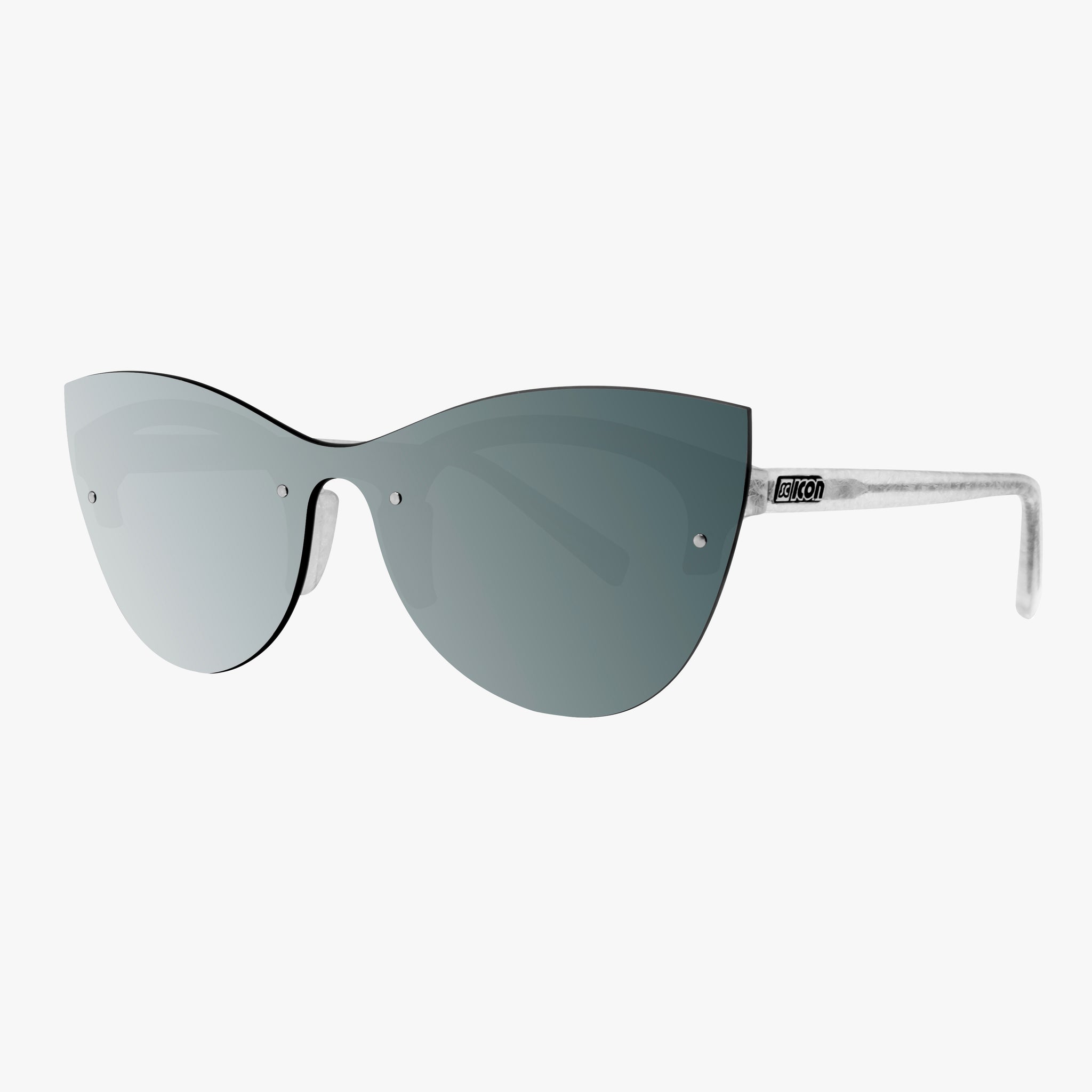 Frozen White Frame, Silver Lens Women's Phantom Sunglasses