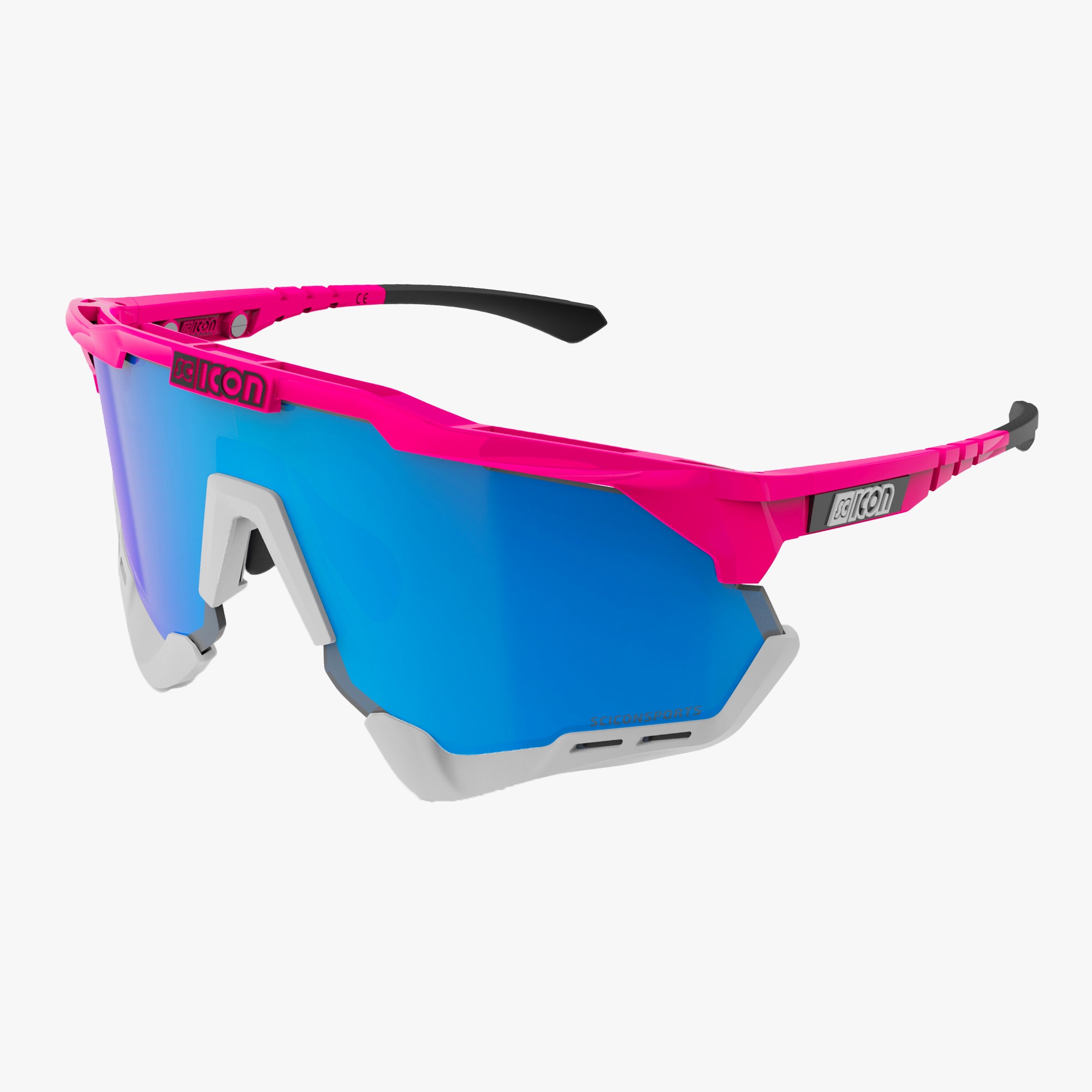 Aeroshade XL Occhiali Ciclismo Rosa Fluo/Blu | Scicon Sports