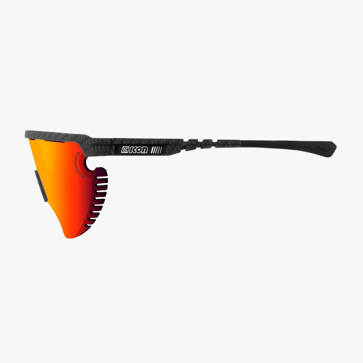Carbon Frame/Red Lens Aerowing Lamon Sport Sunglasses