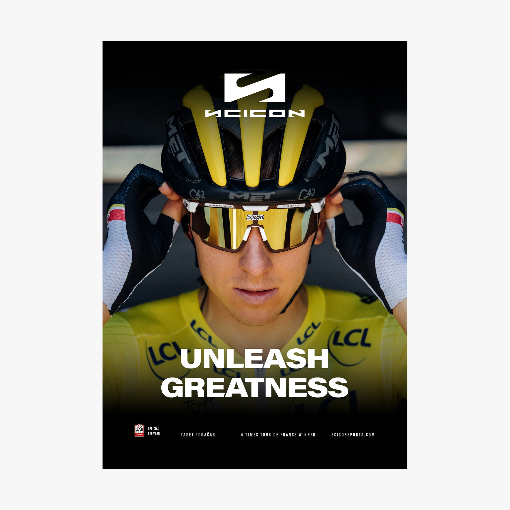 Fabric poster Tadej Pogacar Tour de France 21 | Scicon Sports